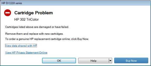 Interpret Error Messages of HP Printhead Printers - Chipjet